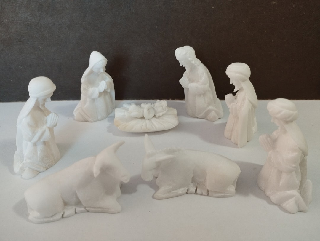 Peruvian Nativity Scene Huamanga Stone Alabaster Carving Christmas ...