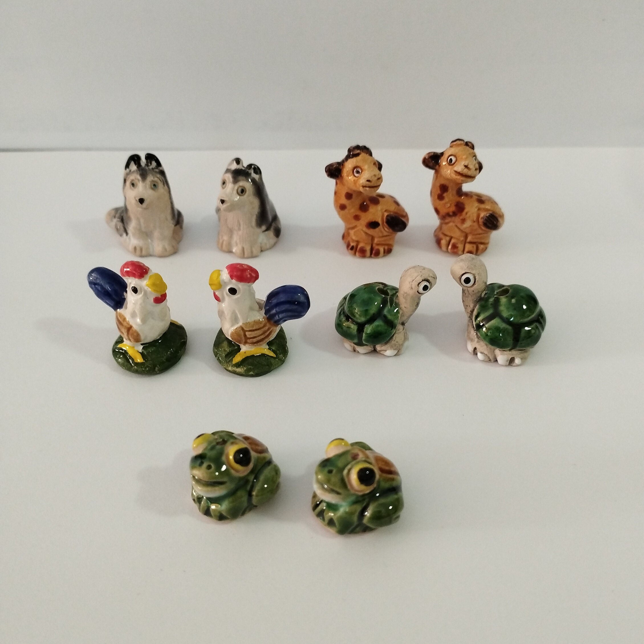 10 Small Peruvian Ceramic Animal Bead Clay Mixed Model Handmade Small ...