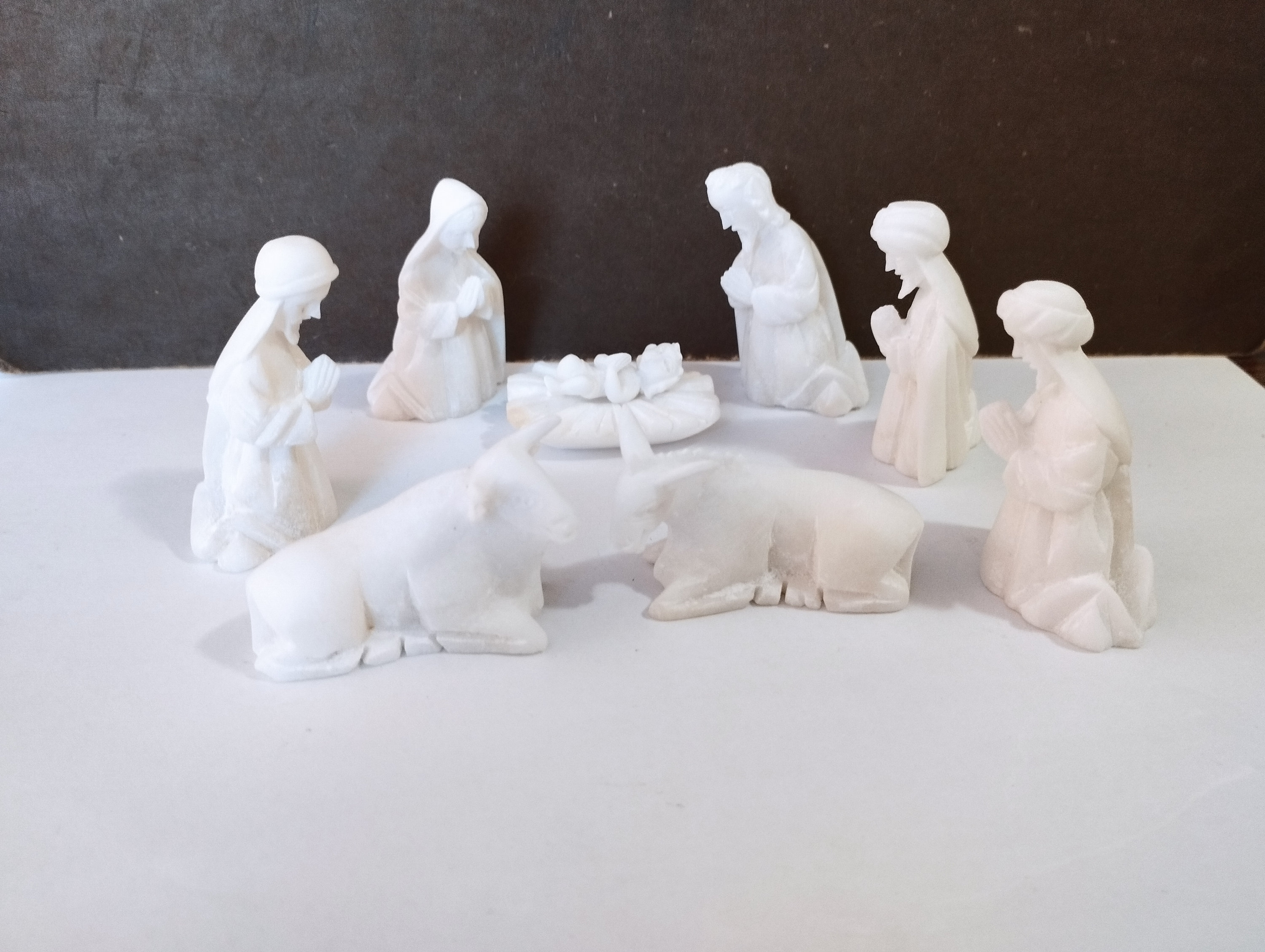 Peruvian Nativity Scene Huamanga Stone Alabaster Carving Christmas ...