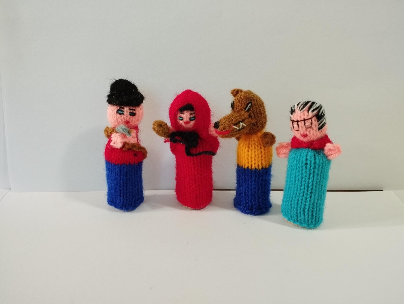 Little Red Riding Hood 6 Wool Finger Puppet Toy Collectable Handmade ...