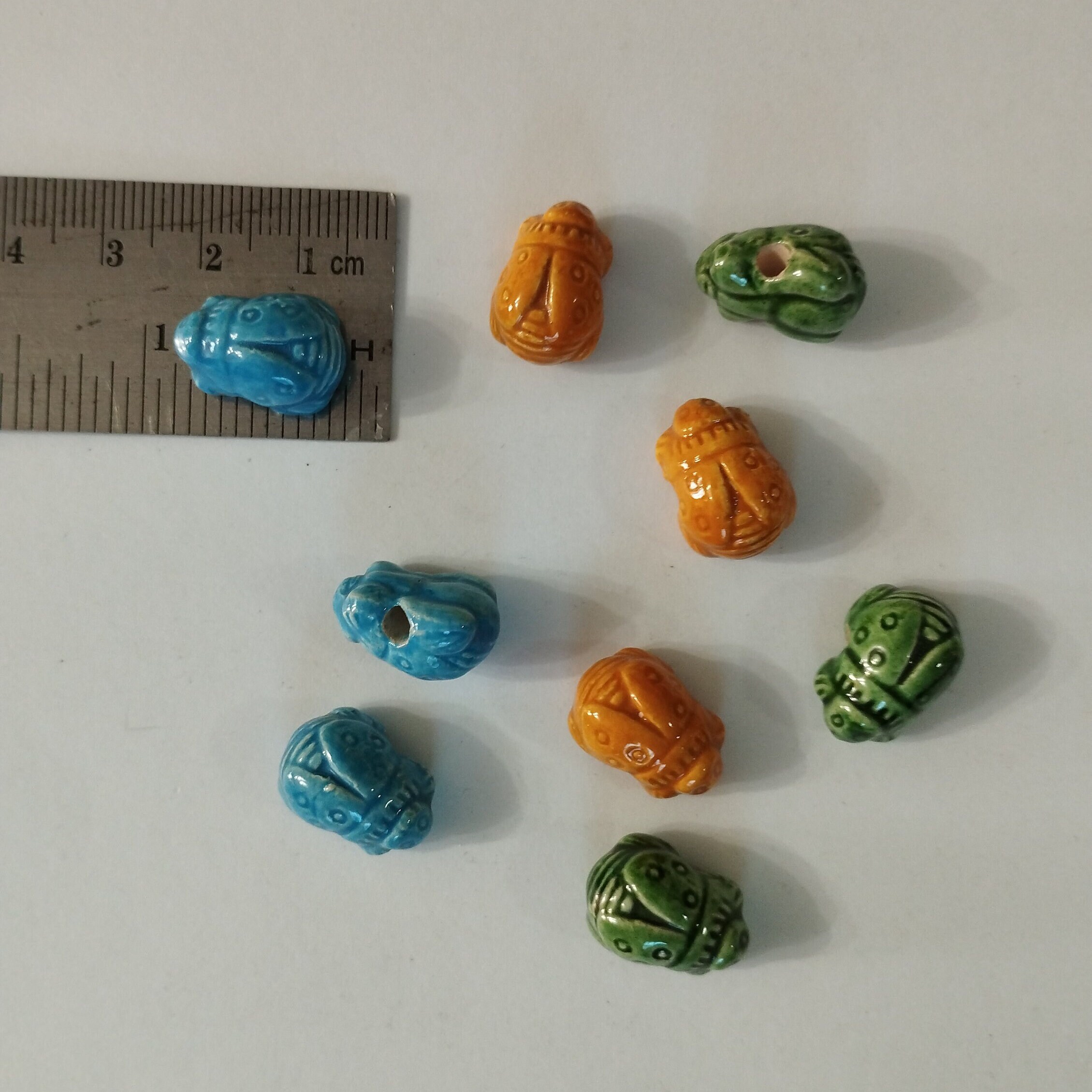 10 Peruvian Ceramic Animal Bead Clay Mixed Model Handmade New Art Peru ...