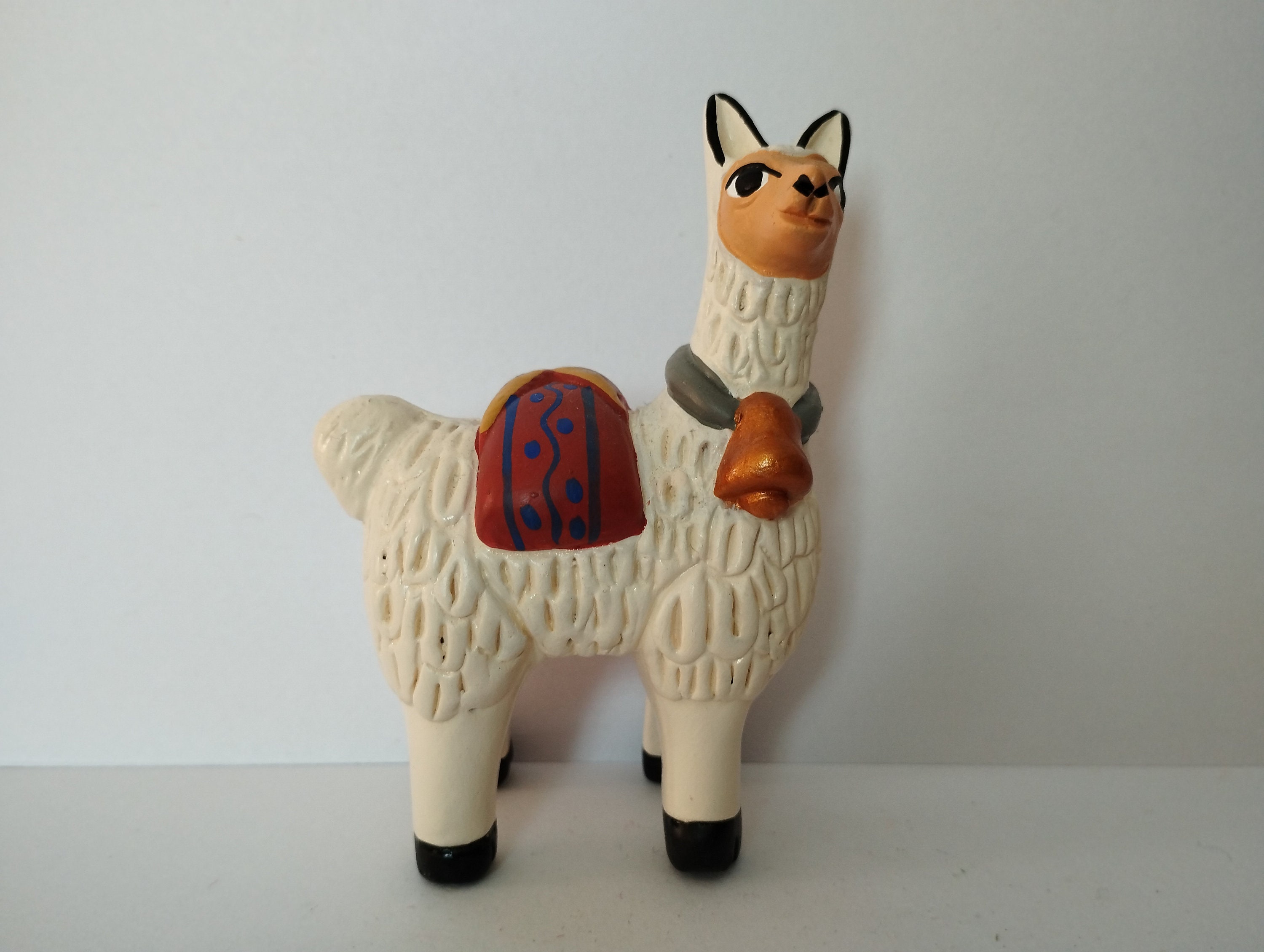 Medium LLAMA 3 5/8 Art Peruvian Figurine Ceramic Clay - Etsy
