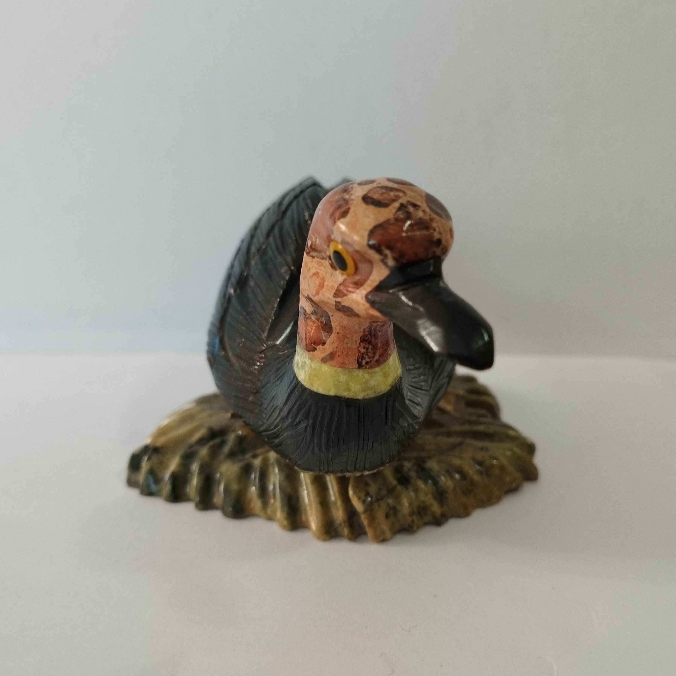 Peruvian Carved Duck Gemstones Figurine Hand Carved Handmade - Etsy