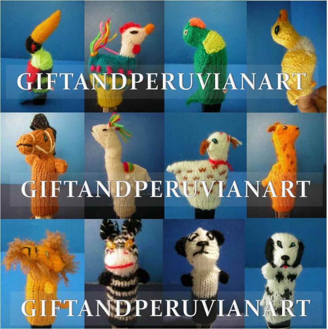 100 Peruvian Finger Puppet Wool Toys Collectable Handmade New | Etsy