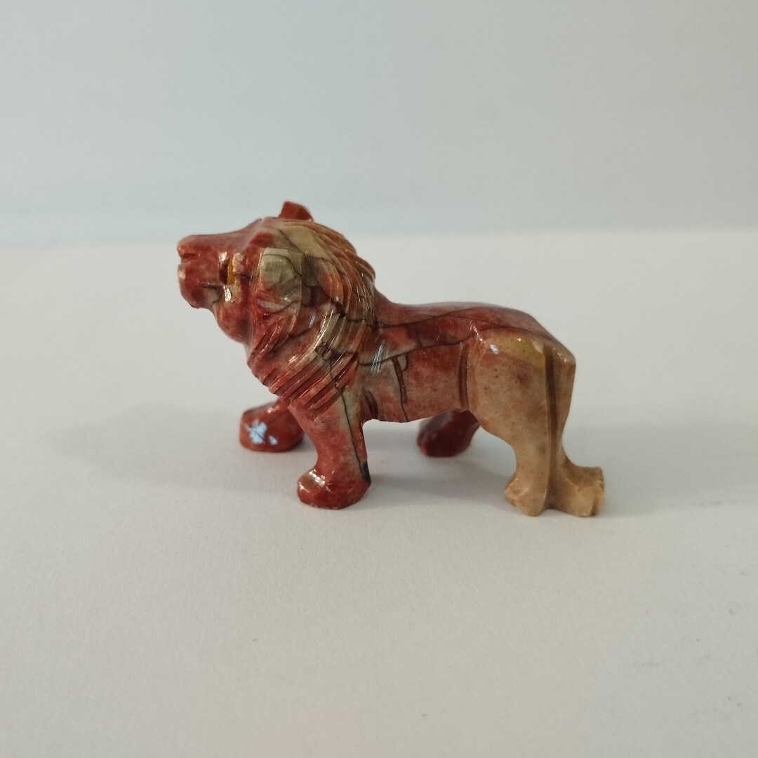 Mini Peruvian Lion Animal Carving Soapstone Gemstone Figurine Stone ...