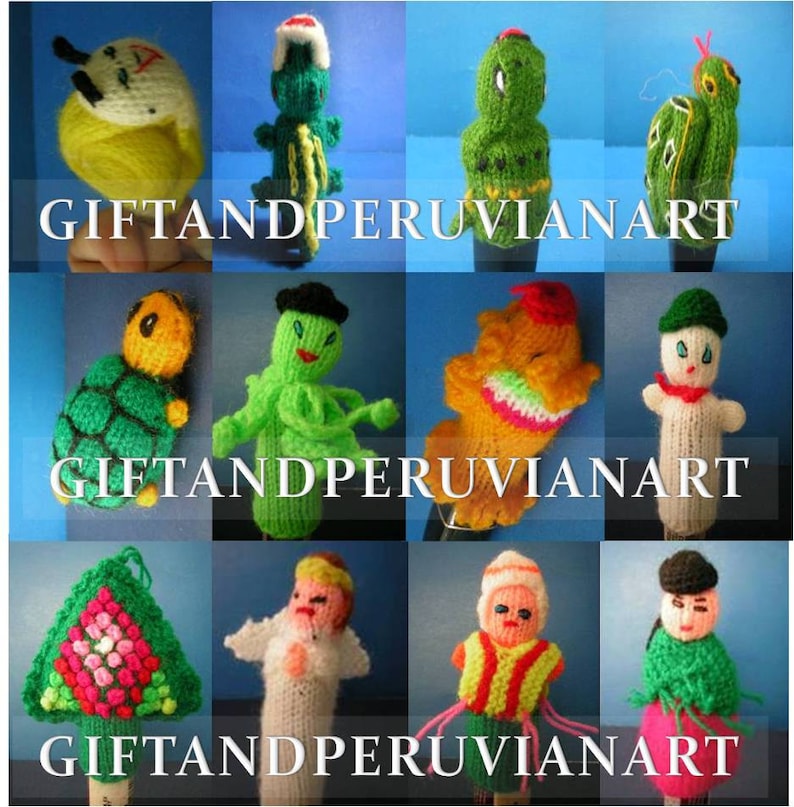 100 Peruvian Finger Puppet Wool Toys Collectable Handmade New Peru ...