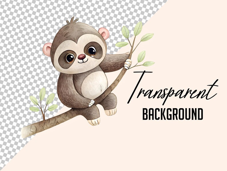 Watercolor Safari Animal Clipart, Jungle Animals Png, Nursery Clipart ...