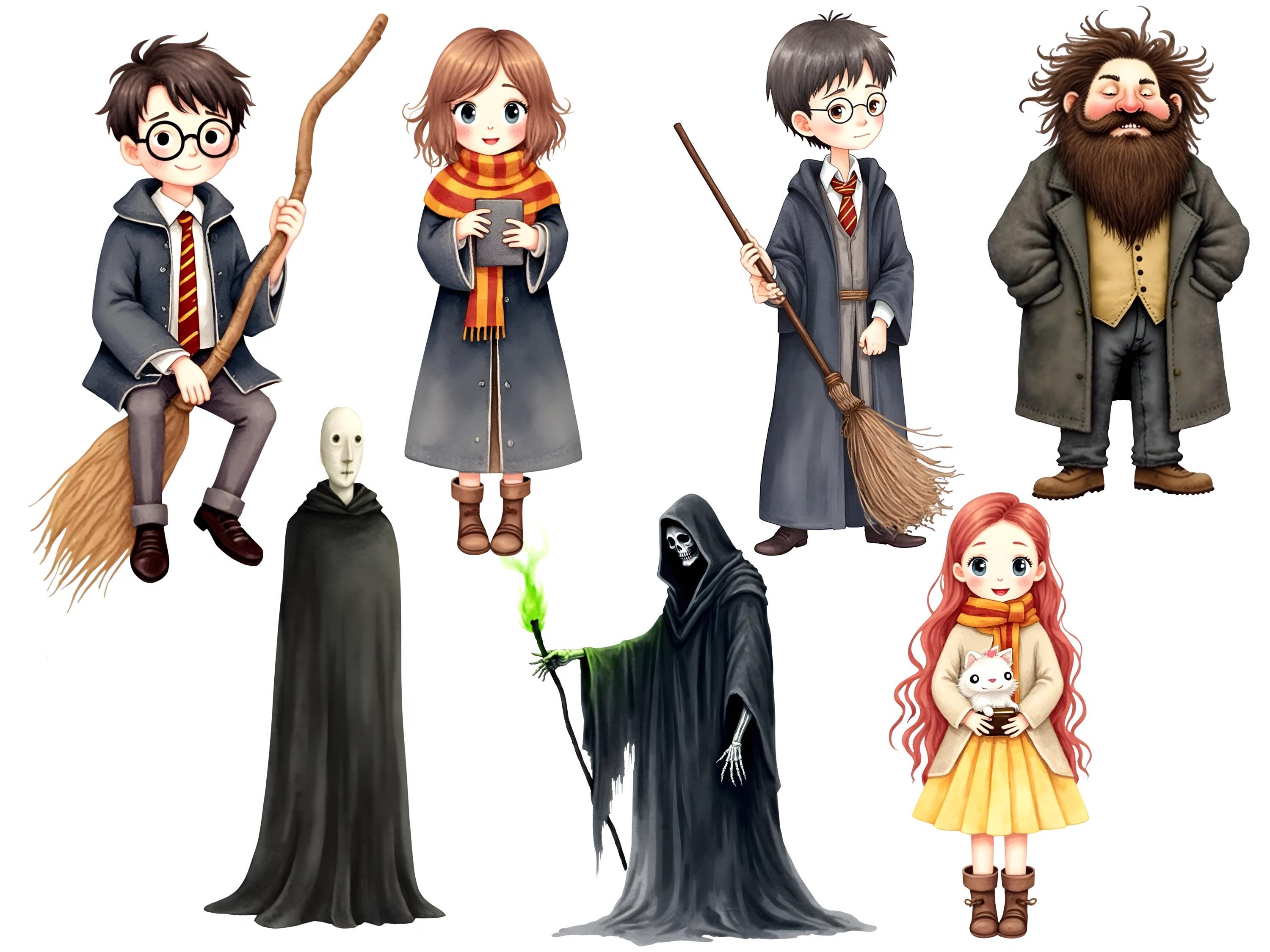 Wizard School Clipart Bundle, Magic School, Fantasy Characters, Castle ...