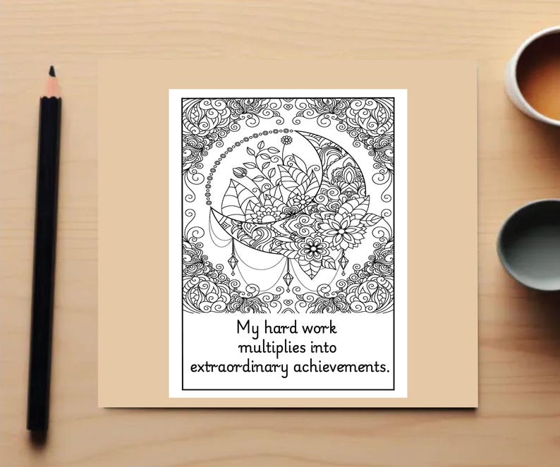 Meditate and Manifest Coloring Pages | Printable Affirmation Coloring ...