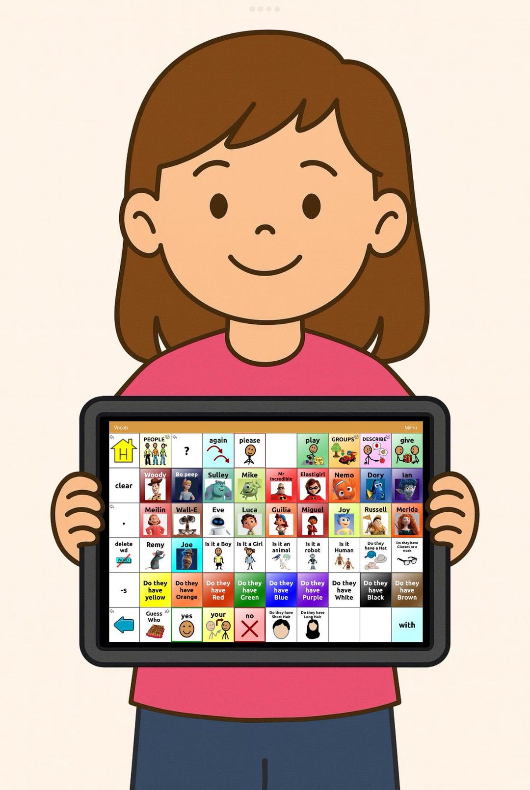 Disney Guess Who Game - Touchchat 60 Grid AAC Template | Speech Device ...