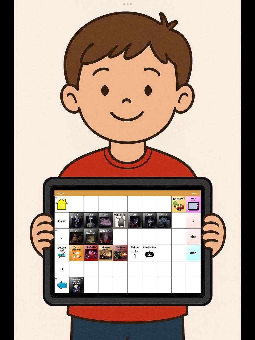 The Nightmare Before Christmas Movie - Touchchat 60 Grid AAC Template ...