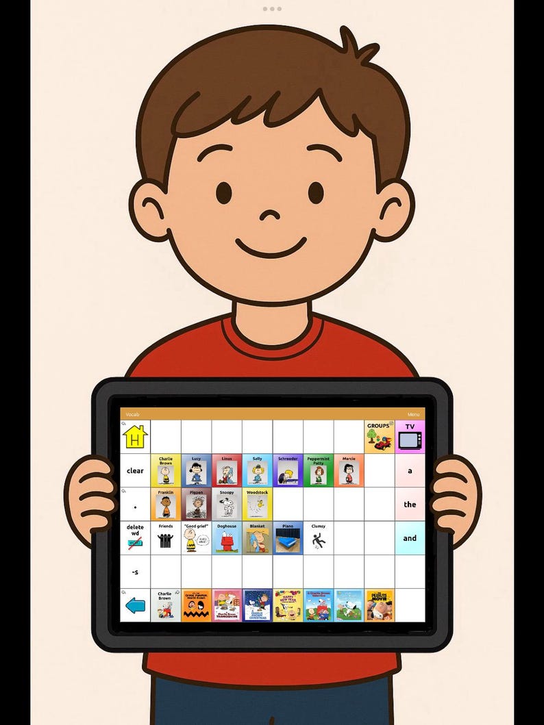 Charlie Brown Movies - Touchchat 60 Grid AAC Template | Speech Device ...