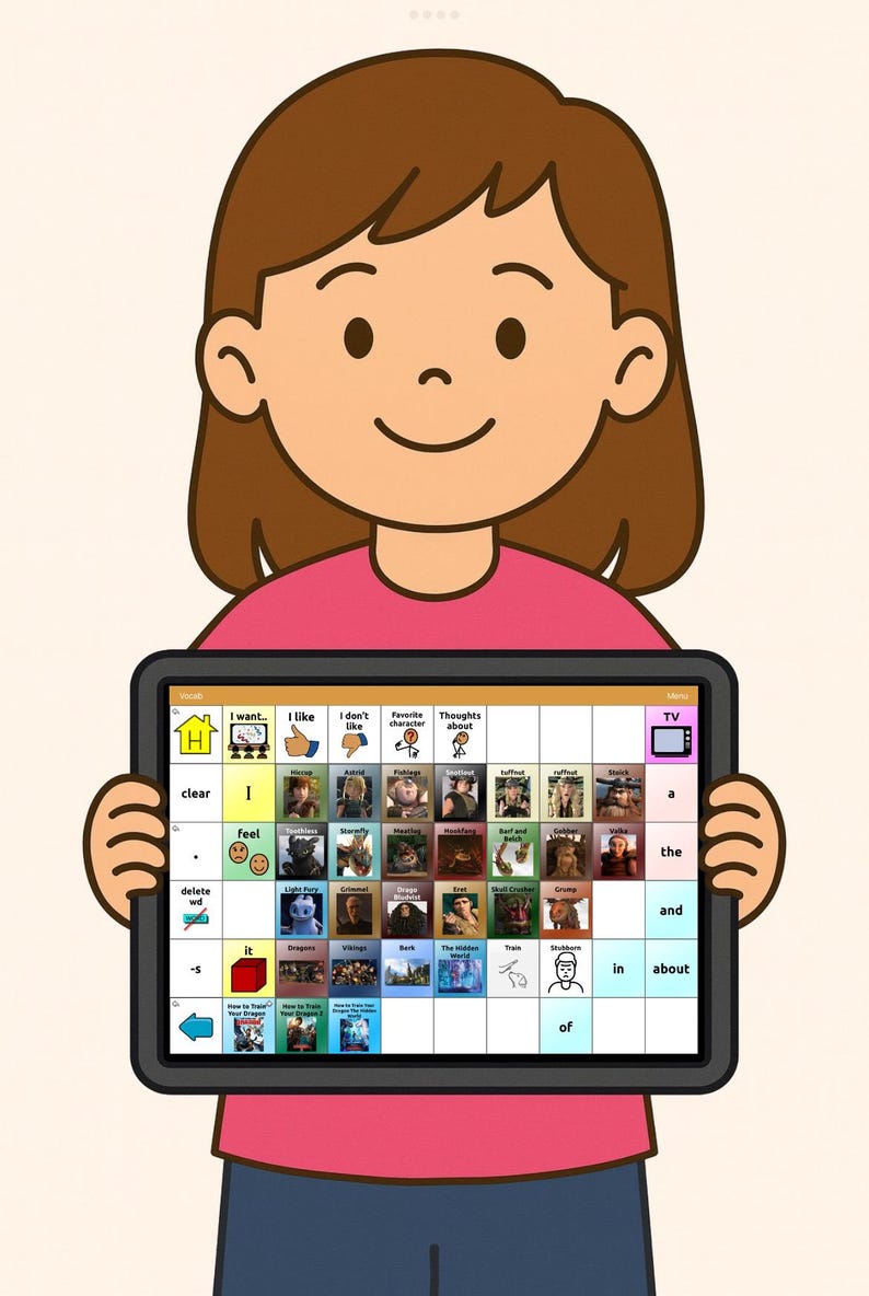 How to Train Your Dragon AAC Template – Touchchat 60 Grid for Speech Therapy - Etsy