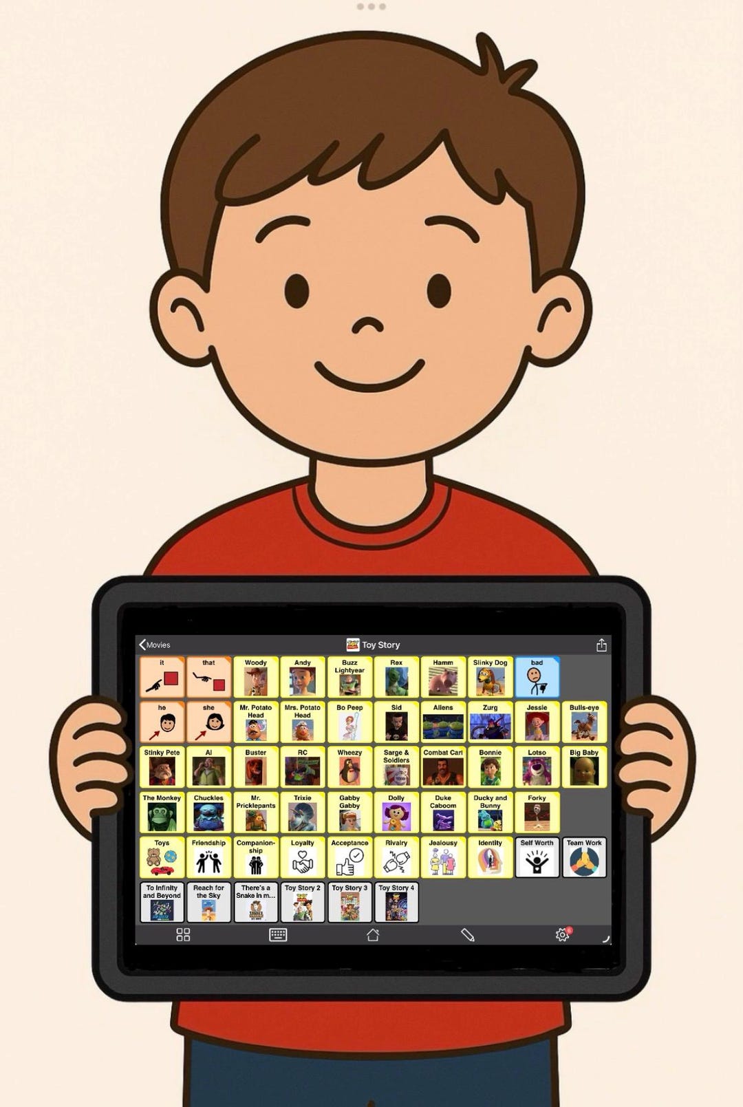 Toy Story Movie - Proloquo2go AAC Template | Speech Device Page ...