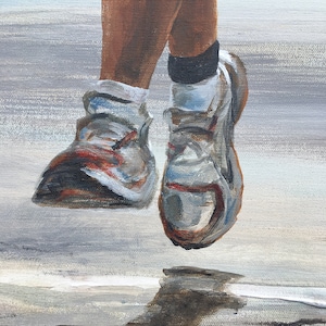 Road Runner Large Original Acrylic Painting of Long Distance Marathon ...