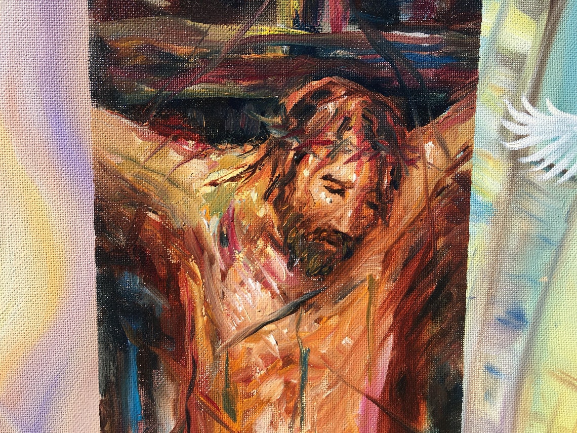 Life of Jesus Christ Modern Art Original Oil Painting Christmas ...