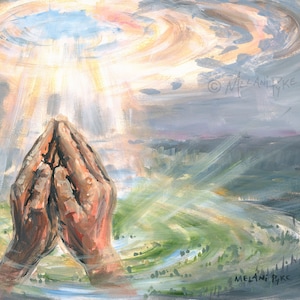 The Prayer - 8x10" Original Acrylic Painting of Praying Hands, the Lord ...