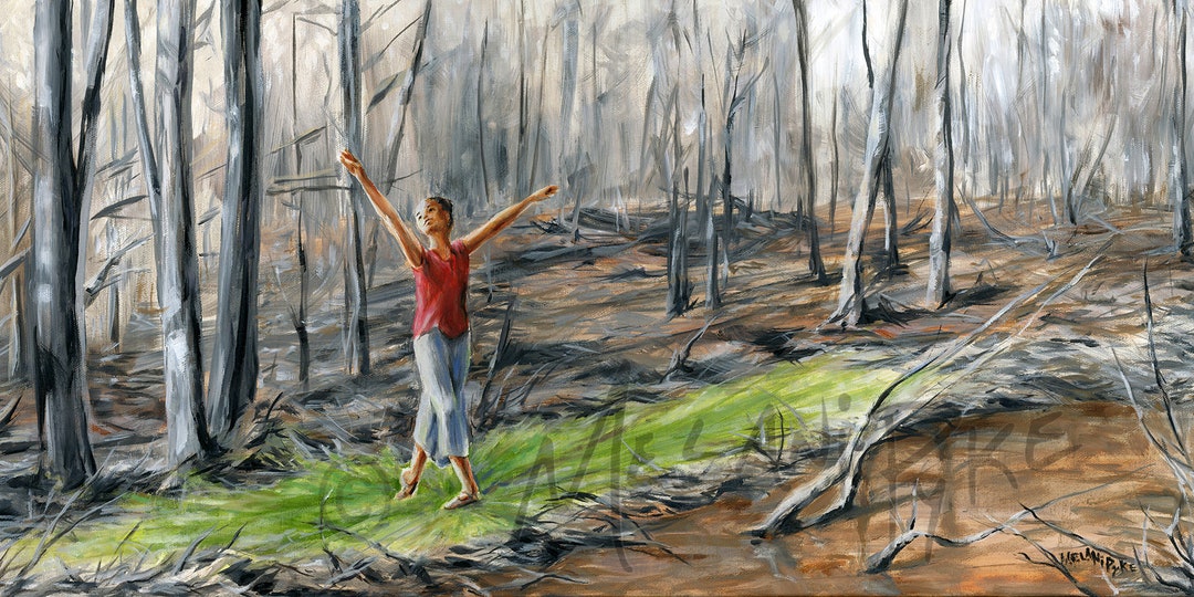 Celebrate Spring Original Oil Painting or Print With Dancer and Forest ...
