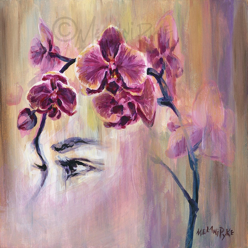 Orchids Acrylic Painting - Etsy UK