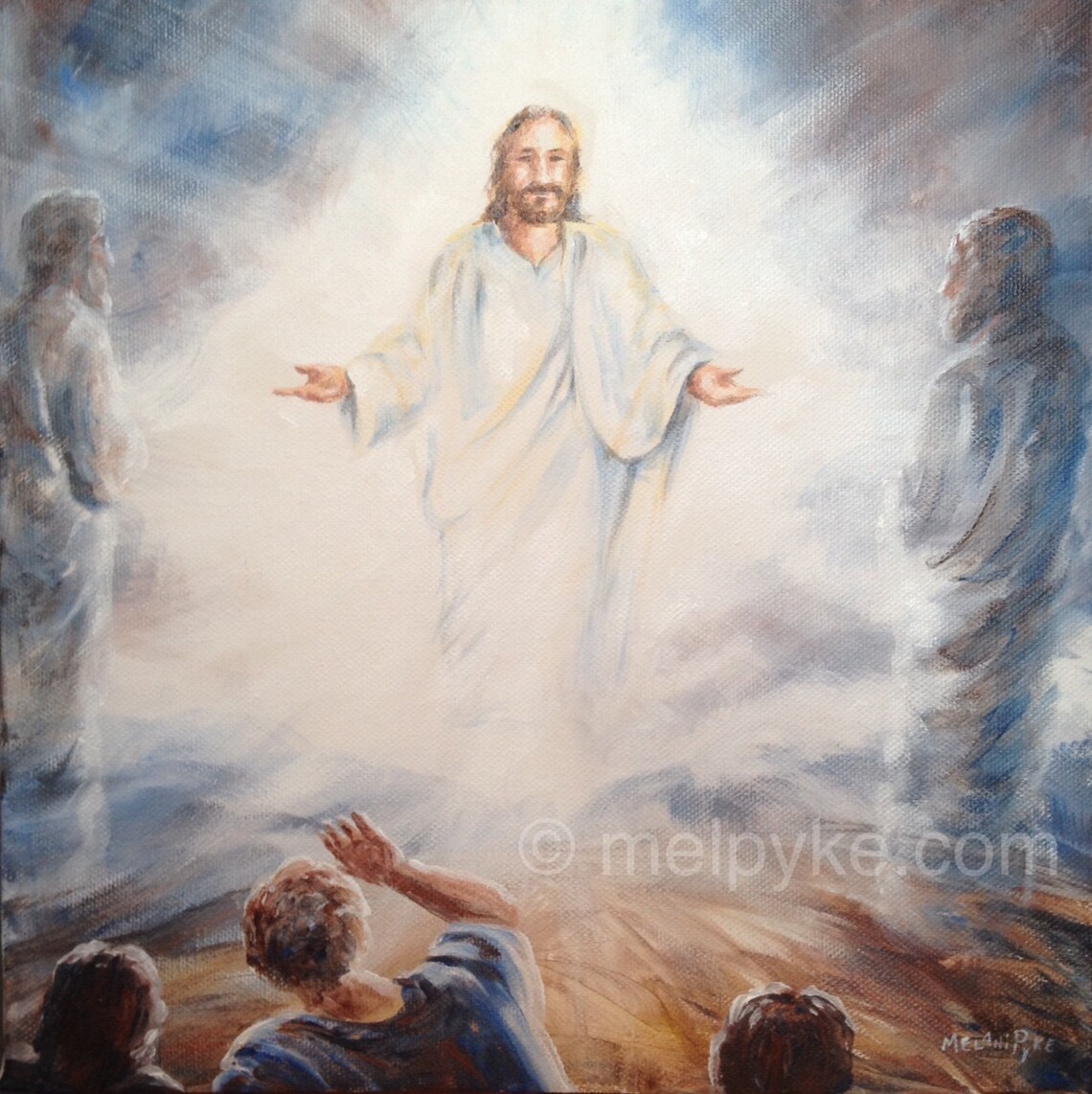 The Transfiguration of Jesus Original Painting on Canvas / Christian ...