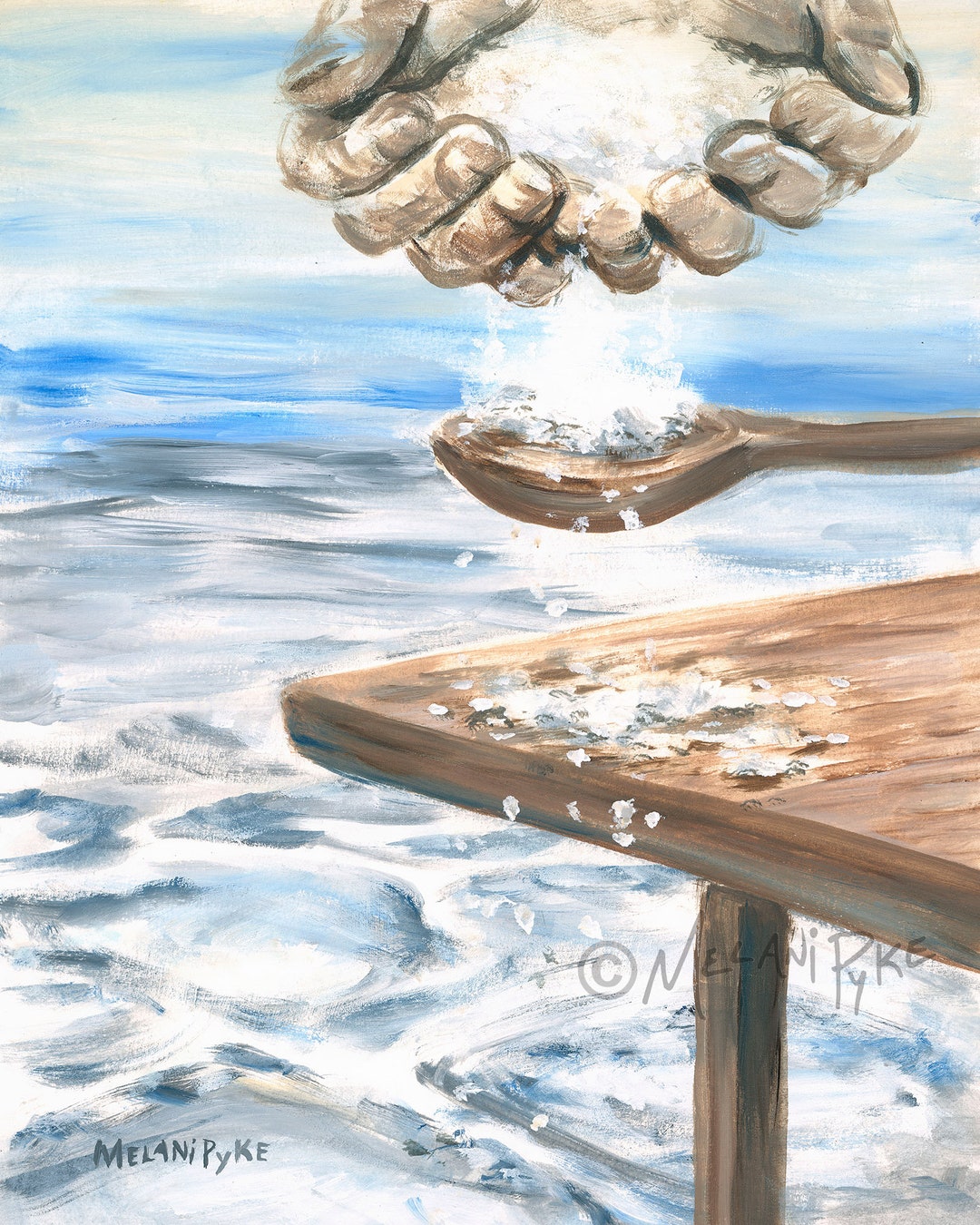 Salt - 8x10" Original Art Acrylic Painting of Face at Choice of Narrow ...