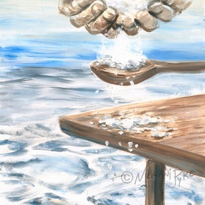 Salt - 8x10" Original Art Acrylic Painting of Face at Choice of Narrow ...