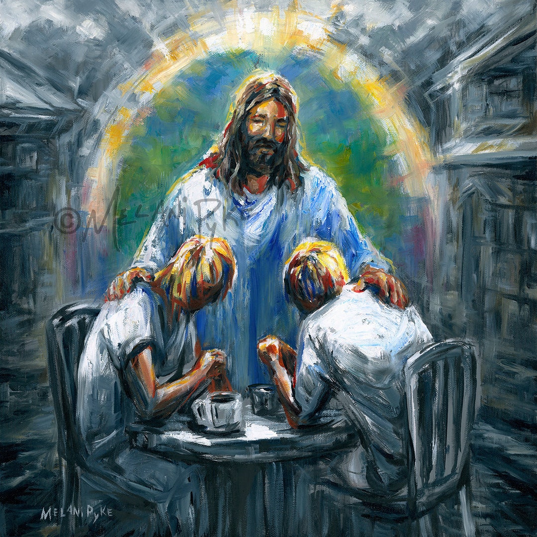 Coffee With Jesus Original Acrylic Painting on Canvas, Cupped Hands ...