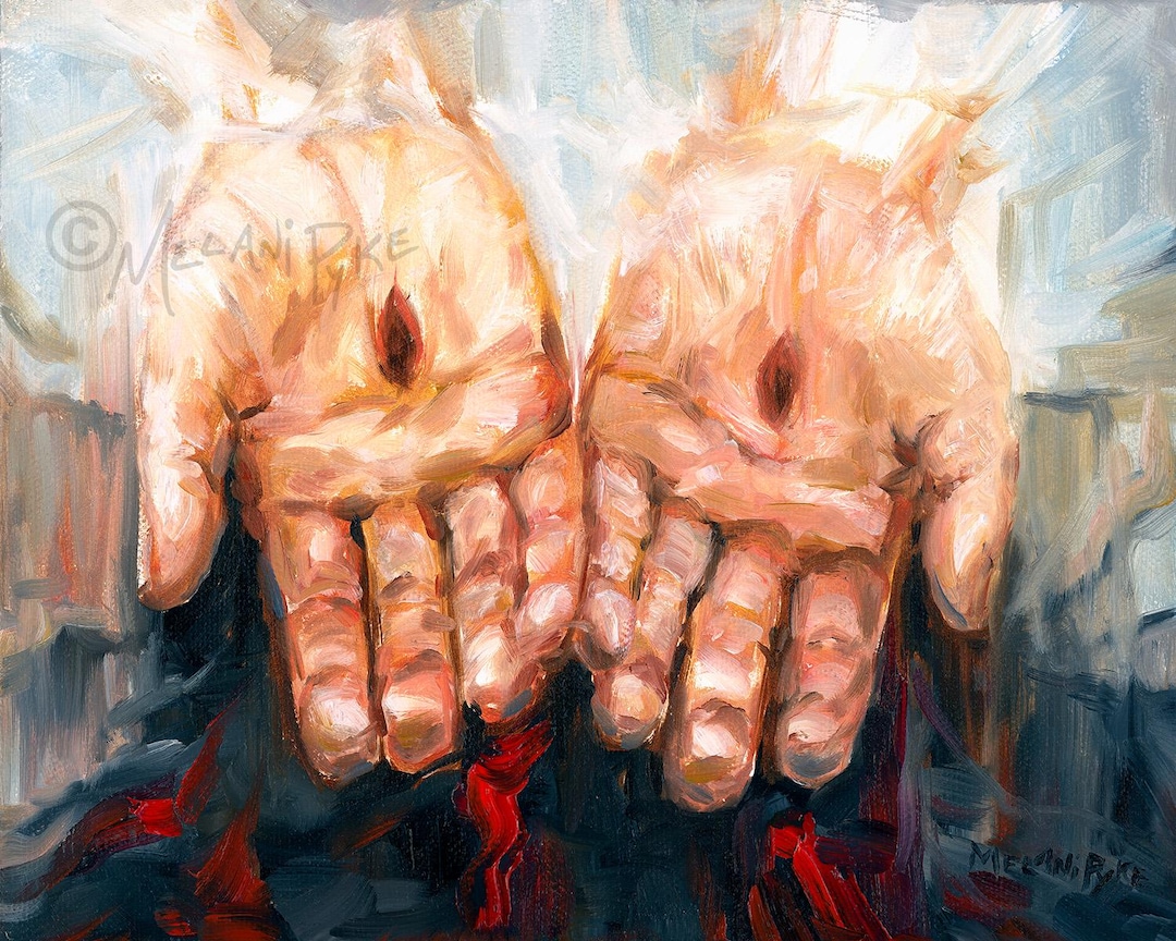 Open Hands - Original Art Oil Painting, or Print on Paper or Canvas ...