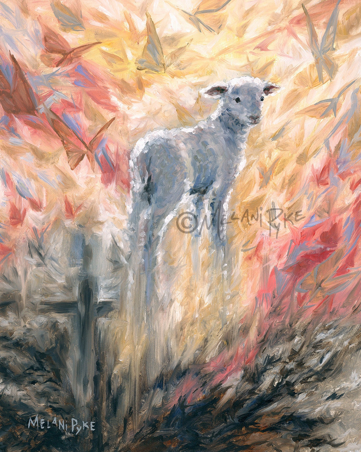 Abstract Sheep Painting