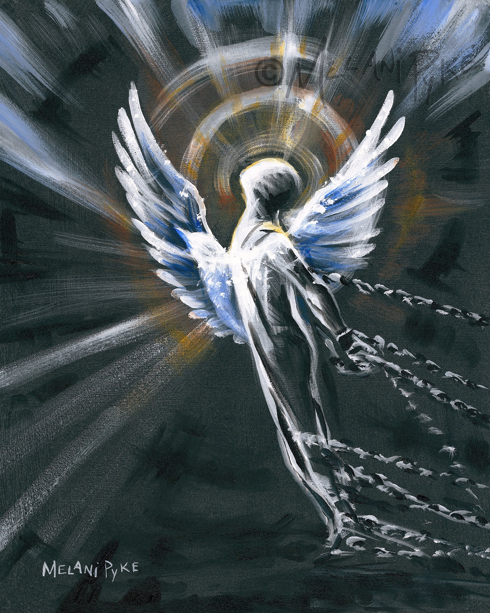 Blessed Are the Persecuted - 8x10" Original Acrylic Painting of Angel ...