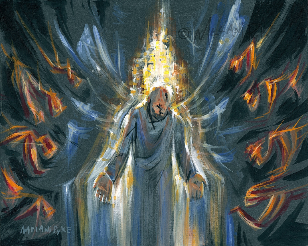 Love Your Enemies - 8x10" Original Acrylic Painting of Figure With ...