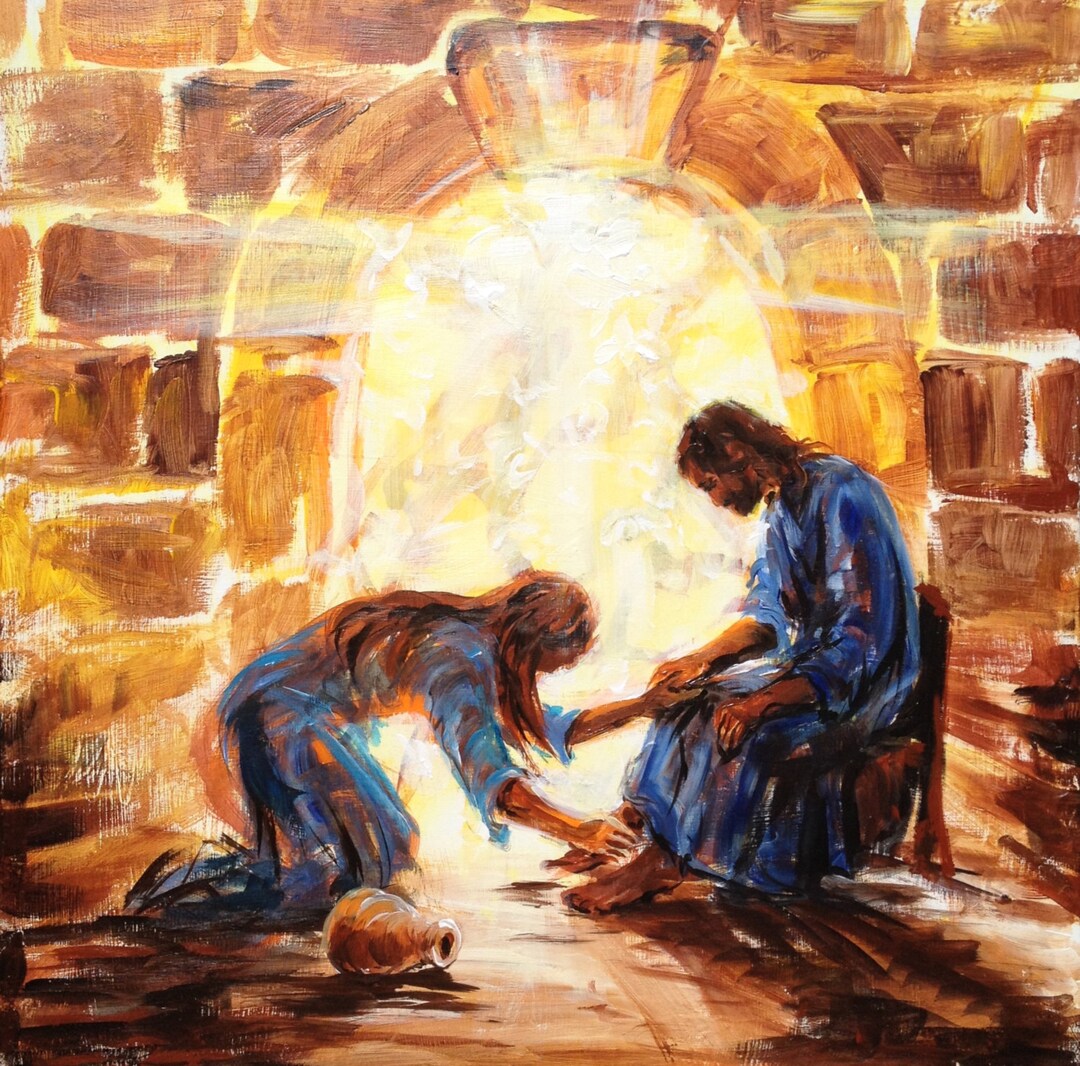 The Woman With the Alabaster Jar Art Print on Canvas or - Etsy