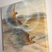 Two Hawks in Flight Original Acrylic Painting Watering Dry Desert ...