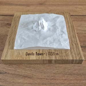Devils Tower - 3D Printed Topographic Mountain, Topographic Map - Etsy
