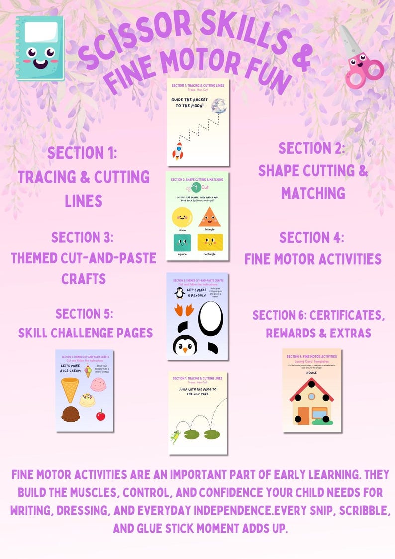 Scissor Skills & Fine Motor Printable Pack | Preschool Cutting Practice ...