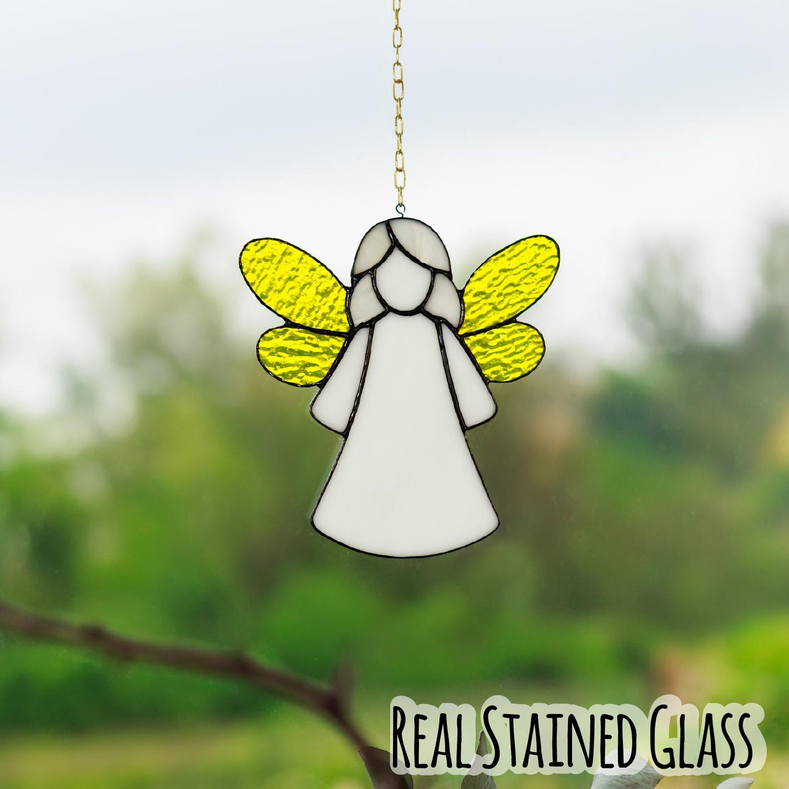Angel Stained Glass Window Catcher, Angel Suncatcher for Communion ...