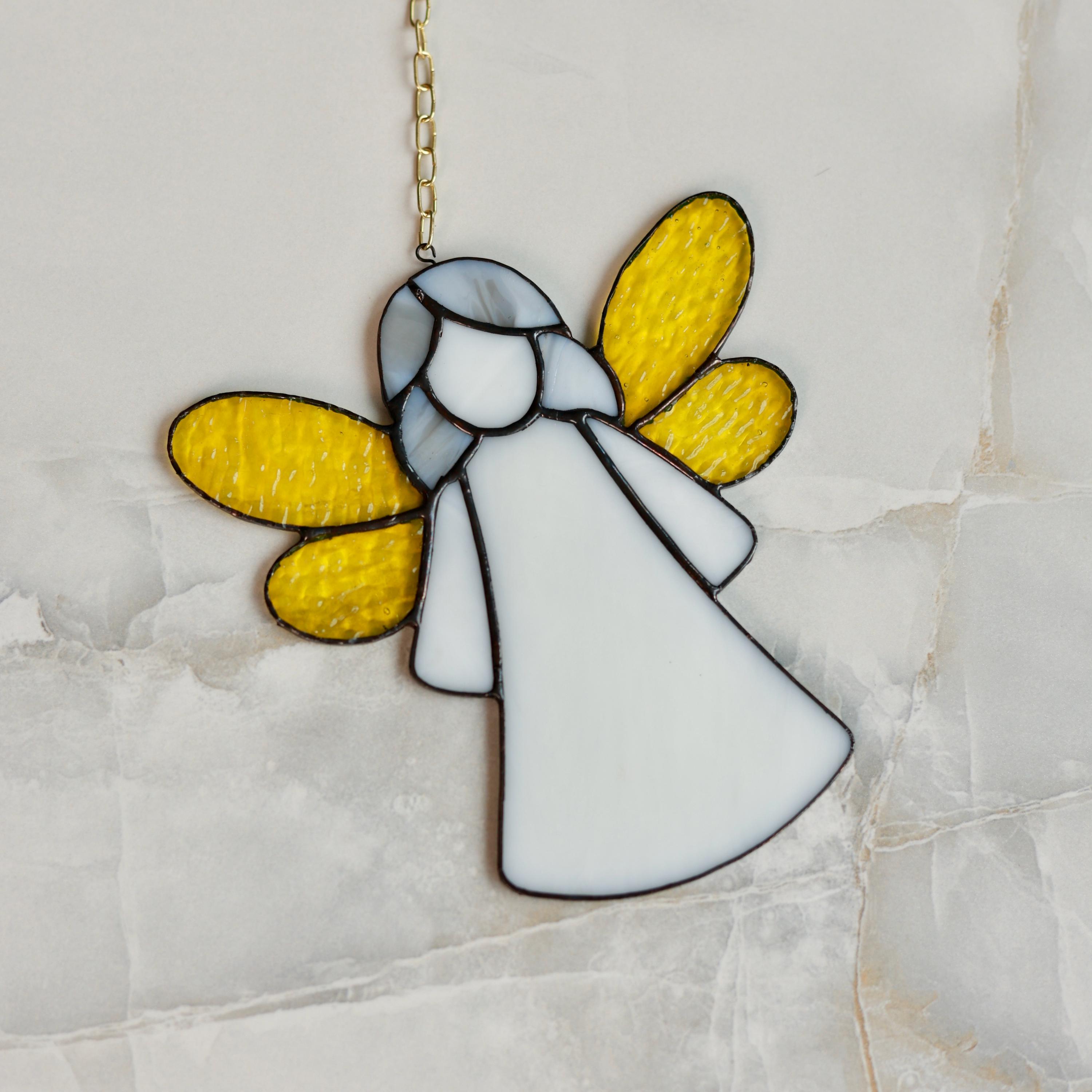 Angel Stained Glass Window Catcher, Angel Suncatcher for Communion ...