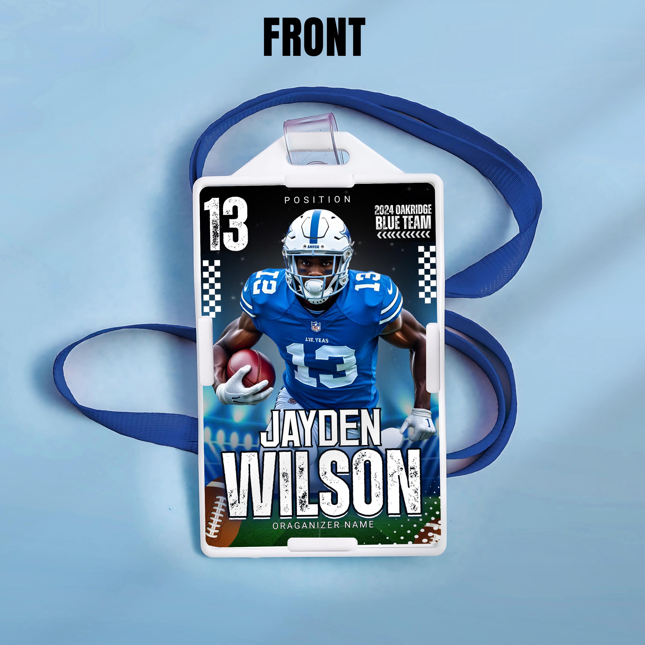 Editable Team Lanyard Canva Template, Football Team Roster Template ...