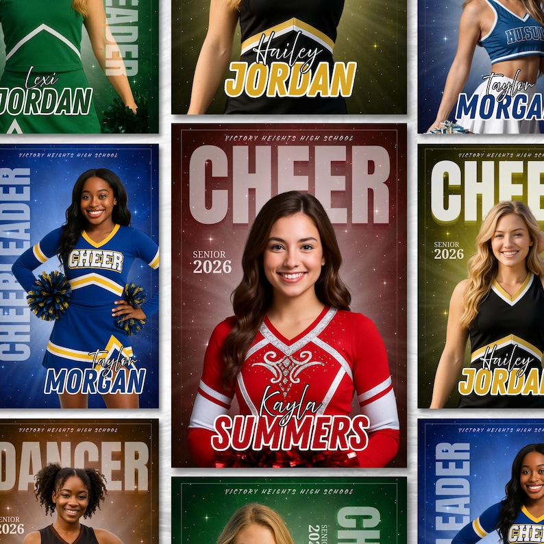 Cheerleader Posters, Senior Cheer Team Poster, Cheer Banner, Cheer Posters, Cheerleaders Banners ...