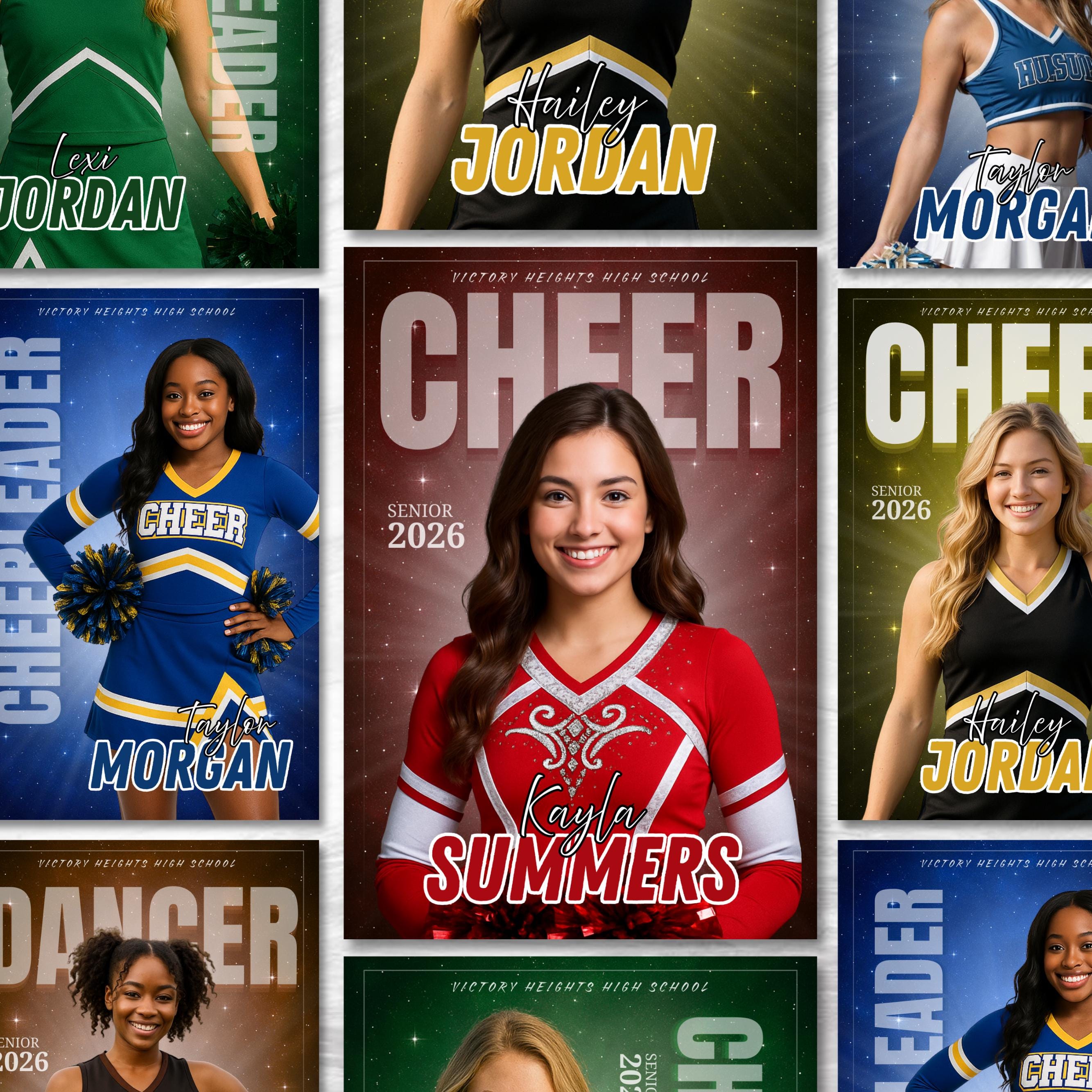 Cheerleader and Dancer Canva Template, Custom Banner for Dancer ...