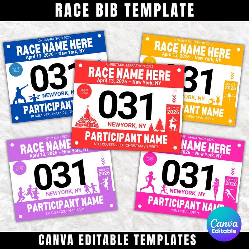 Custom Race Bib - Etsy