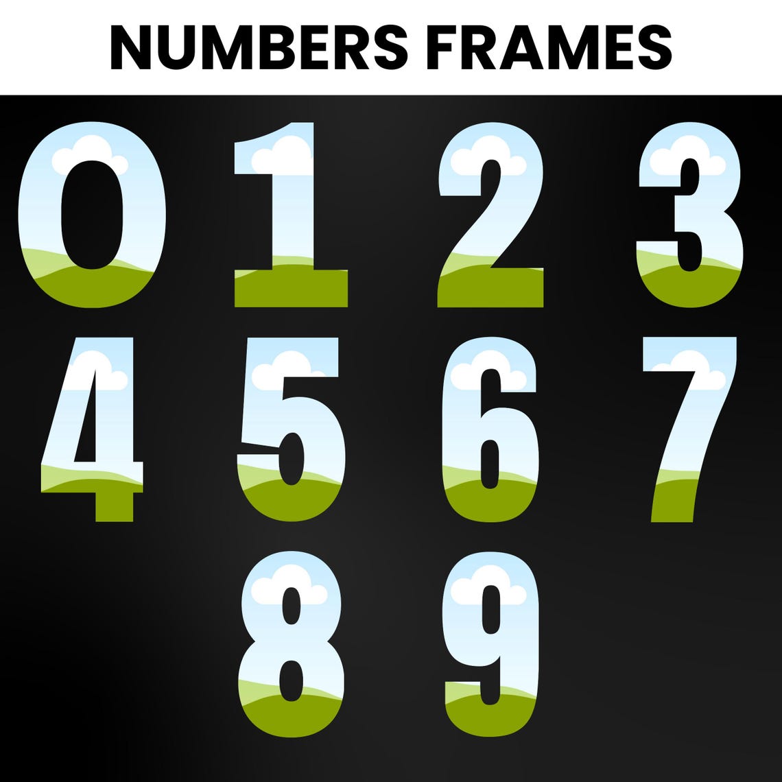 Pop Out Number Design Templates, Sports Pop Out Templates, Number 0-9 ...