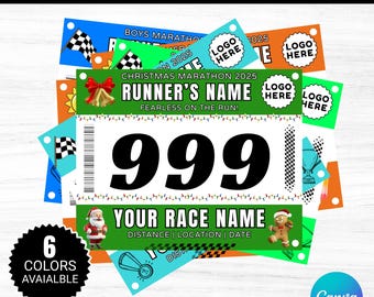 Race Bibs Template, Custom Race Bib, Printable Racing Bib, Running Race ...