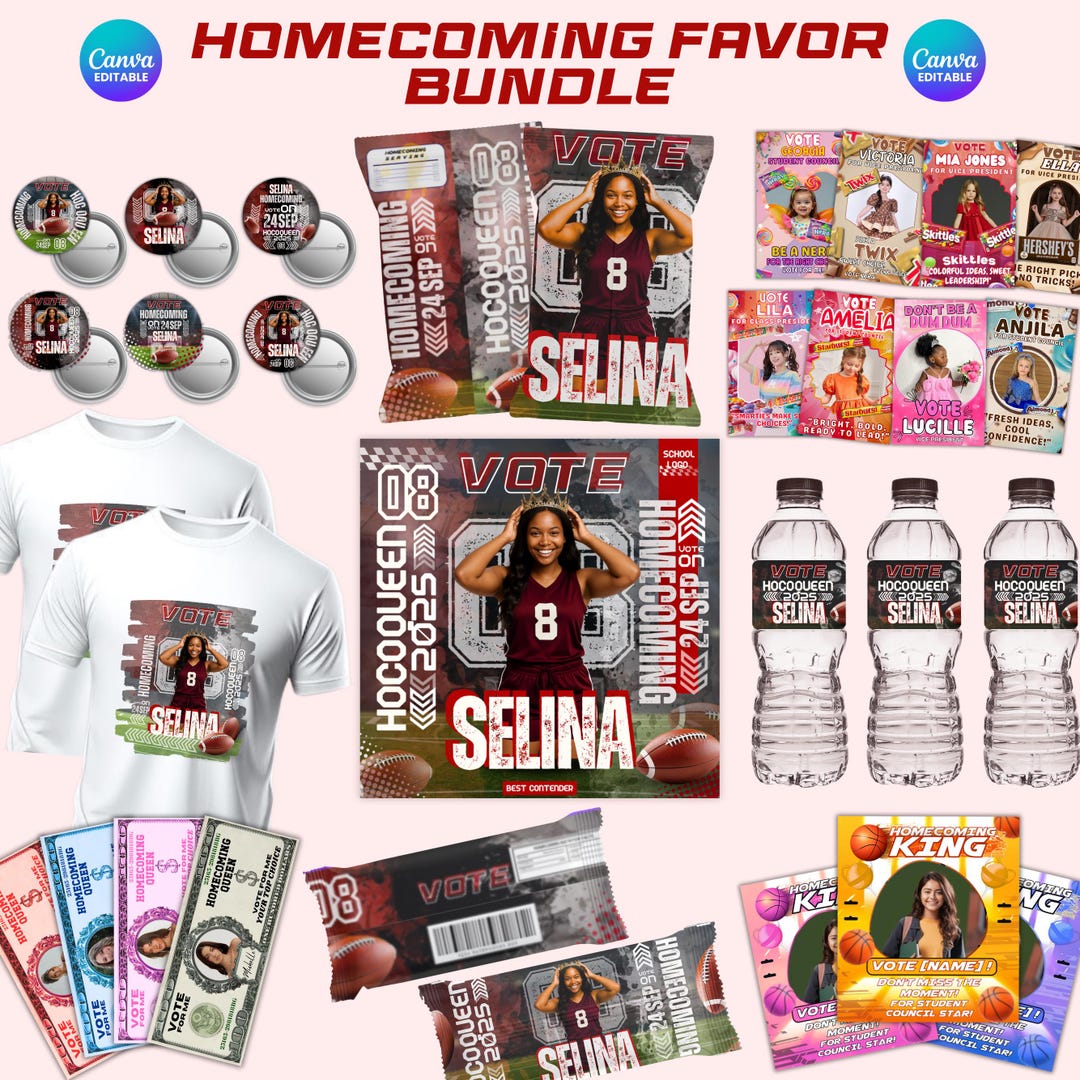 Vote Homecoming Queen Campagin Bundle, Sport Homecoming Party Favor ...