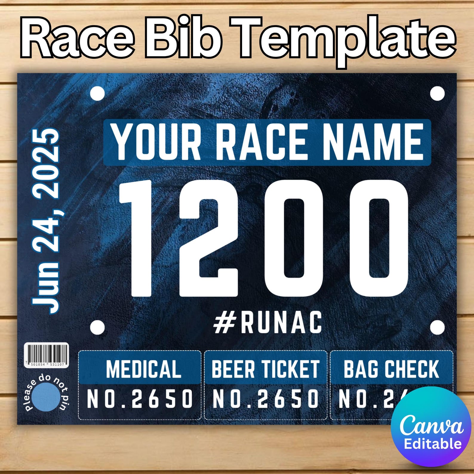 Race Bibs Template,birthday Race Bib,printable Racing Bib,running Race ...