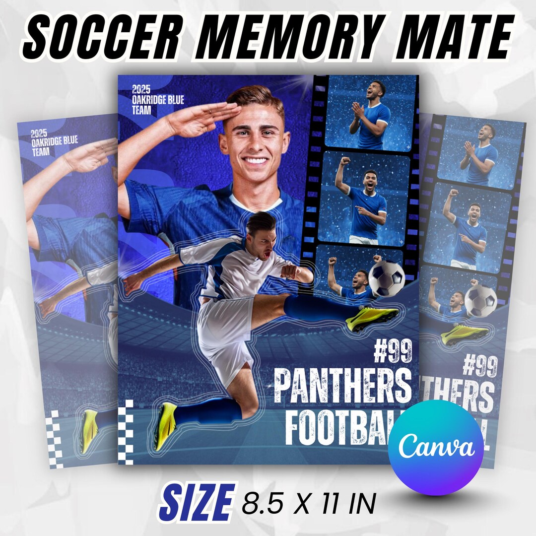 Soccer Memory Mate Template, Editable Sports Memory Mate Template ...