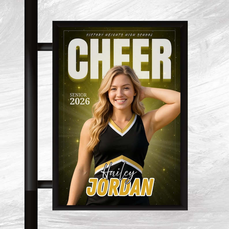Cheerleader Posters, Senior Cheer Team Poster, Cheer Banner, Cheer ...