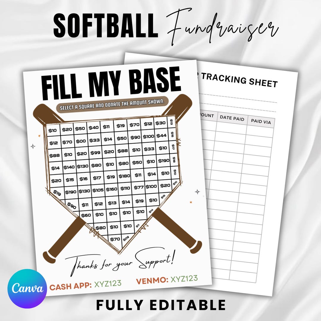 Softball Fundraiser Template, Sports Fundraiser Flyer, Pick a Date to ...