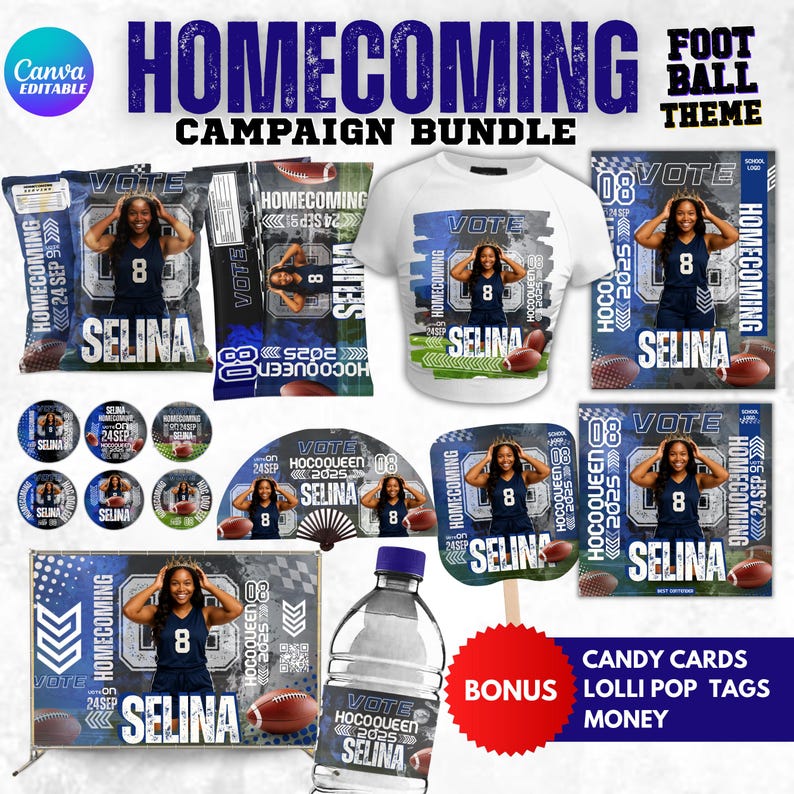 Sports Homecoming Campaign Bundle, Football Homecoming Party Favor ...