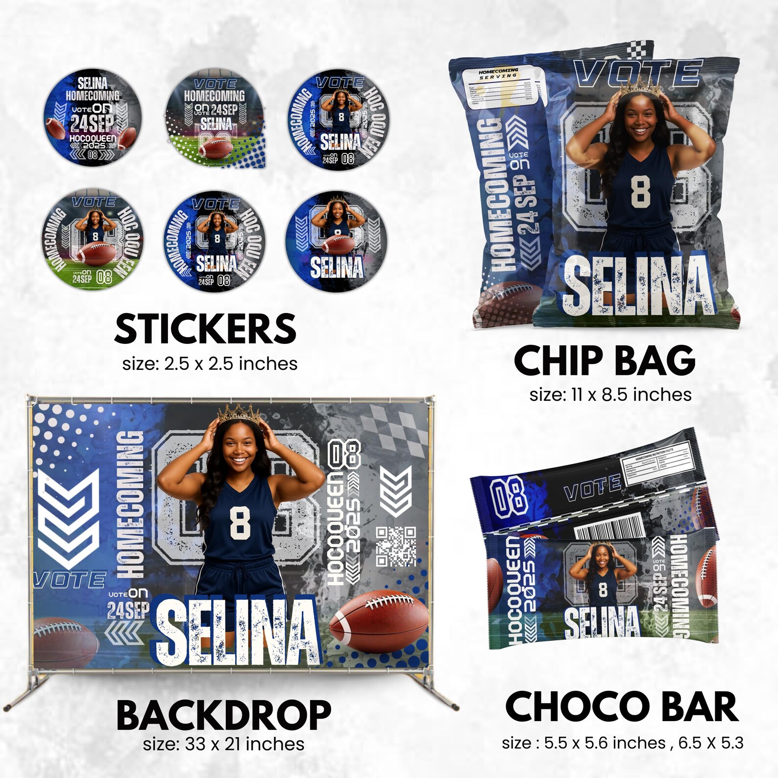Sports Homecoming Campaign Bundle, Football Homecoming Party Favor ...